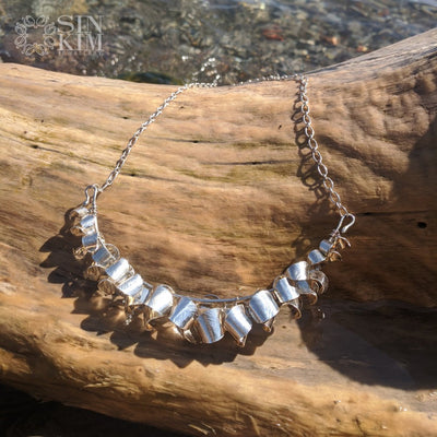 Laurel Necklace: Hand Fabricated Sterling Silver Collar Statement ...