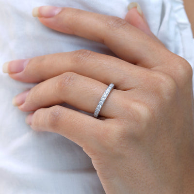 Nadine Band white gold diamond pave wedding band – Sin Kim Jewellery