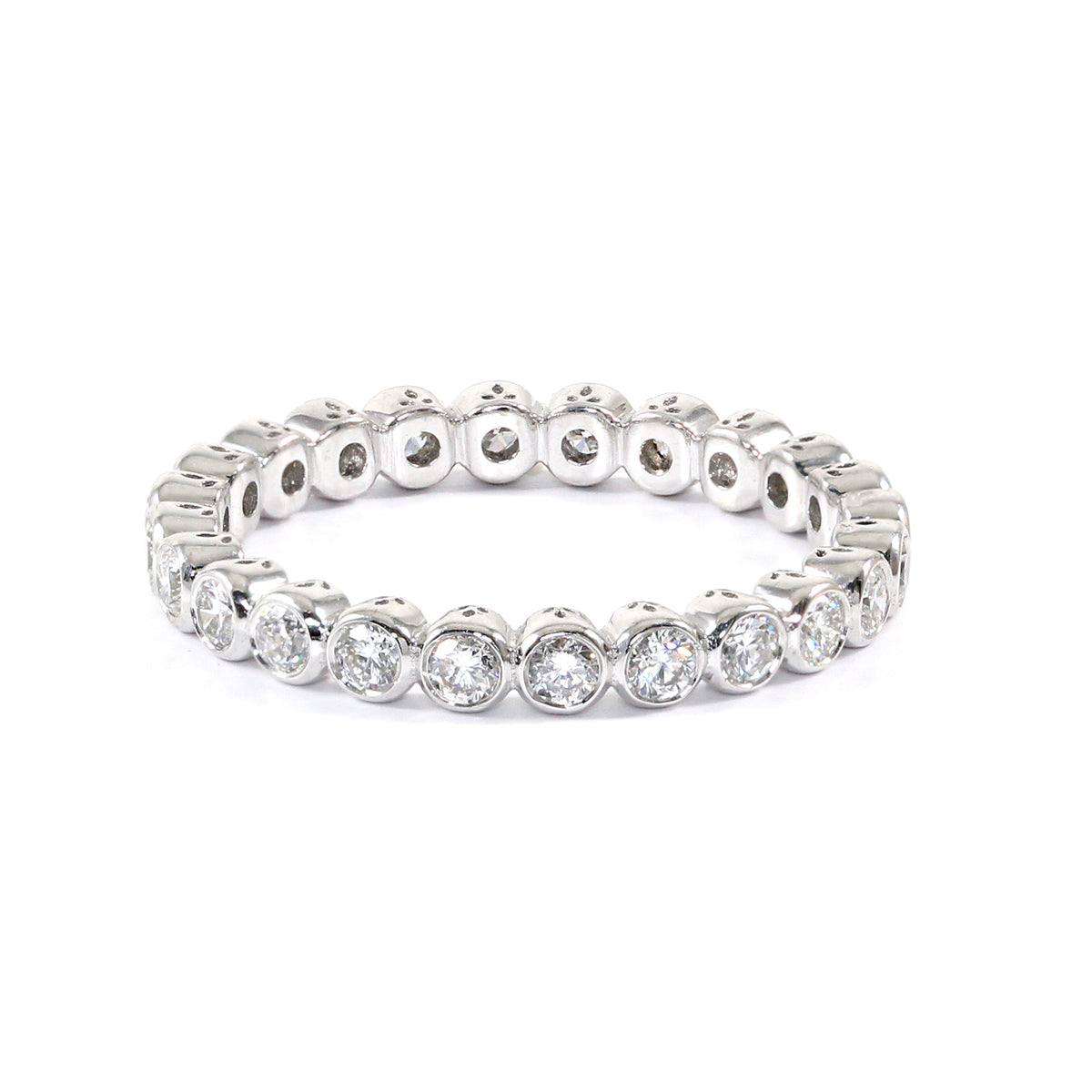 Sunny Band Bezel Set Diamond Eternity Wedding Band – Sin Kim Jewellery
