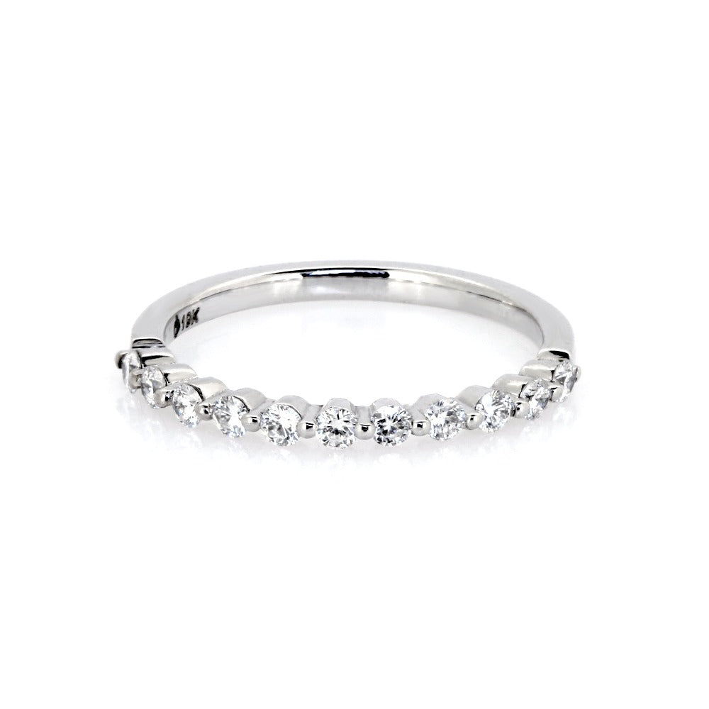 Nadine Band Dainty white gold diamond pave wedding band – Sin Kim Jewellery